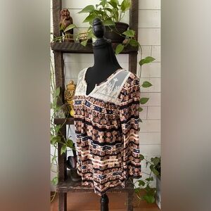 Vintage America | Tops | Vintage America Boho Bohemian Peasant Blouse ...